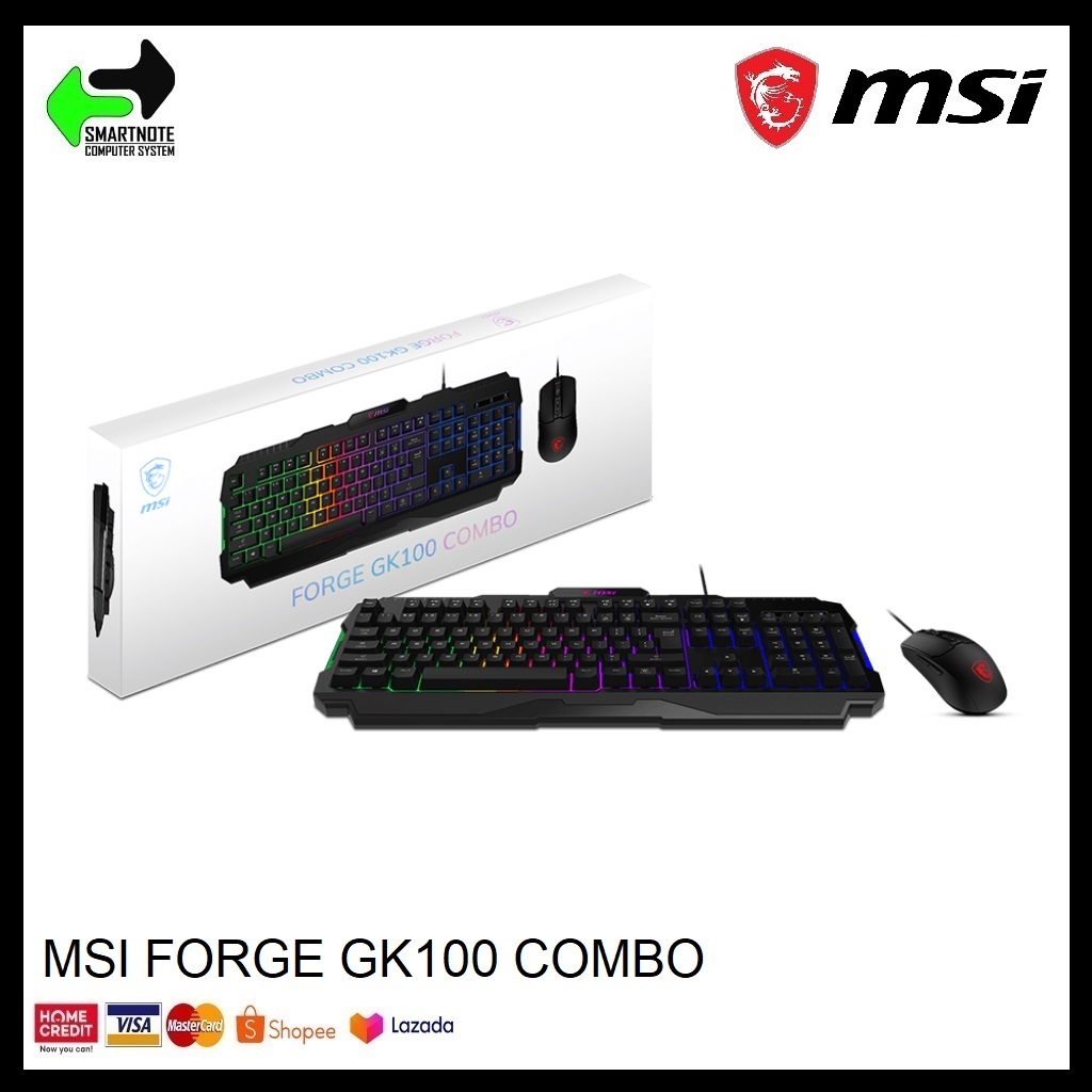 MSI FORGE GK100 COMBO KEYBOARD & MOUSE SET | Shopee Philippines