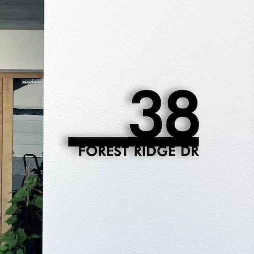 12x5 inch House/Business Number Signage Laser Die Cut out Acrylic ...