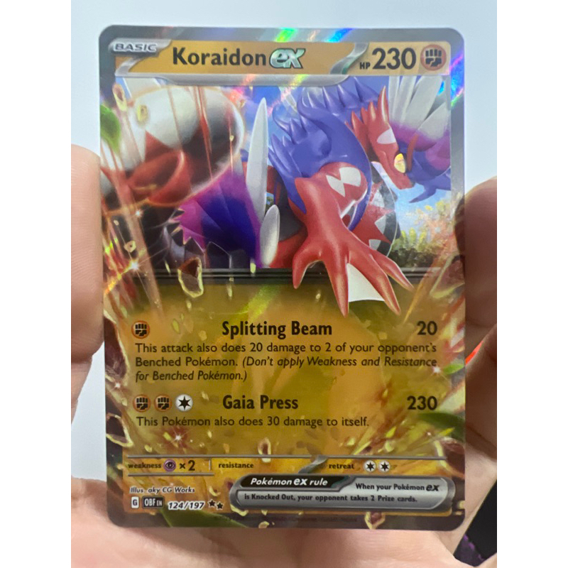 Koraidon ex - 124/197 - Ultra Rare Scarlet & Violet: Obsidian Flames - Pokemon TCG | Shopee ...