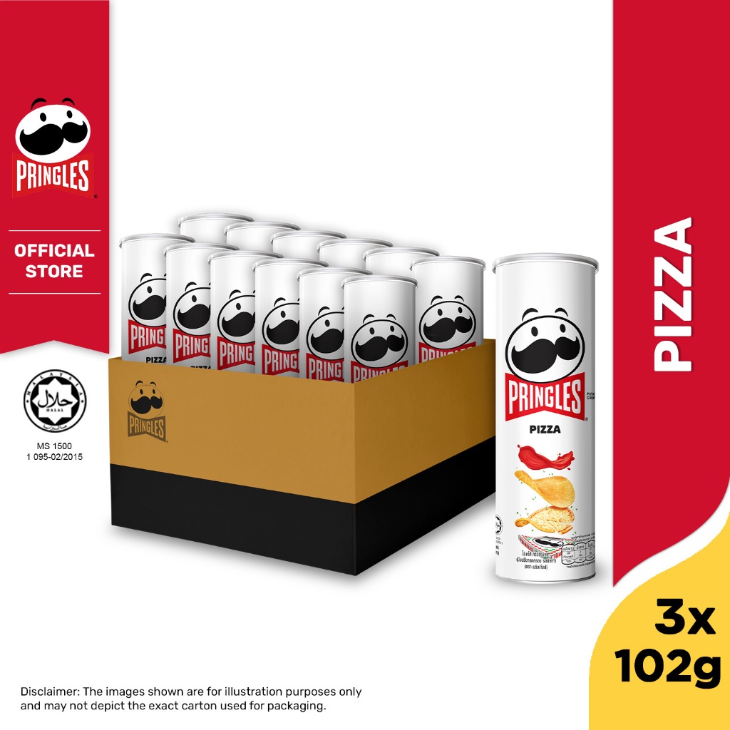 Pringles Potato Chips - Pizza 102g Carton 12pcs | Shopee Philippines