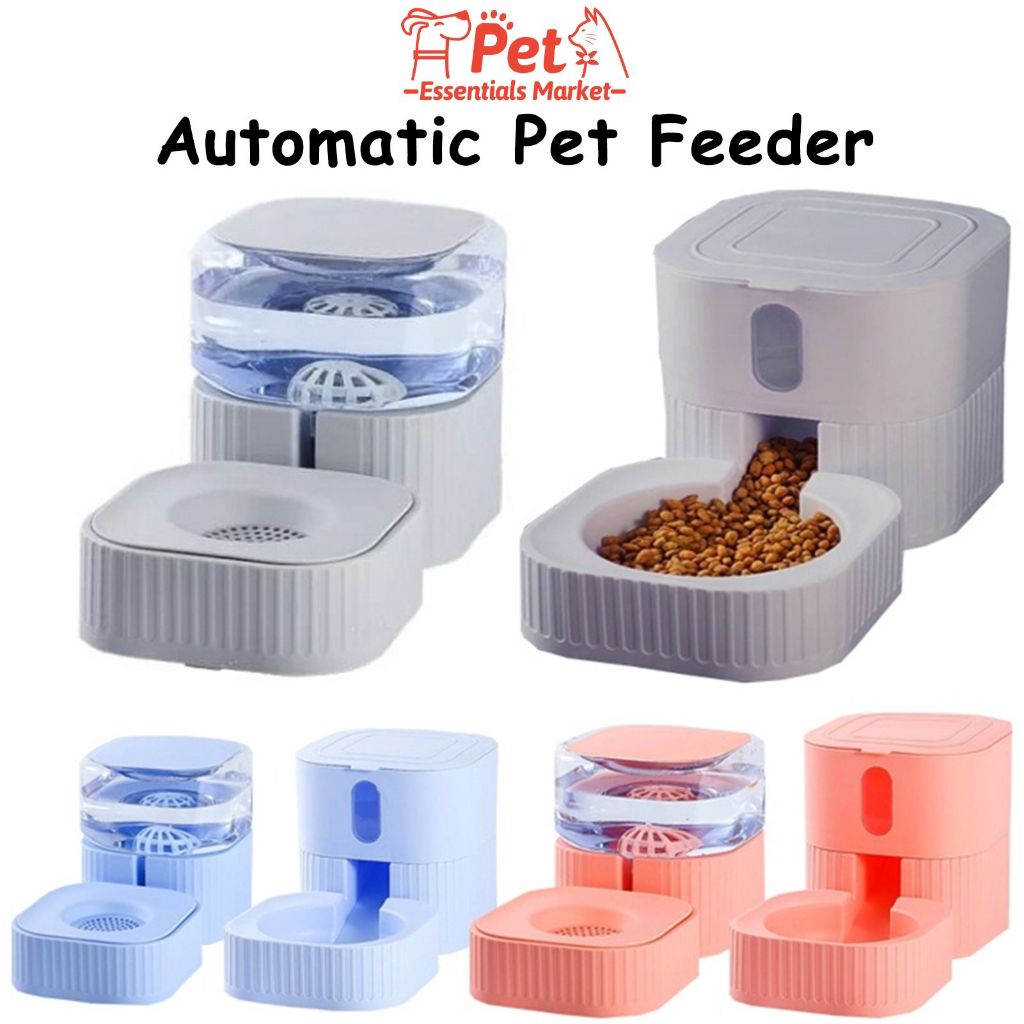 1.8L Pet Water Feeder Food Feeder Cat Water Fountain Automatic Water Dispenser Dog Cat Water ...