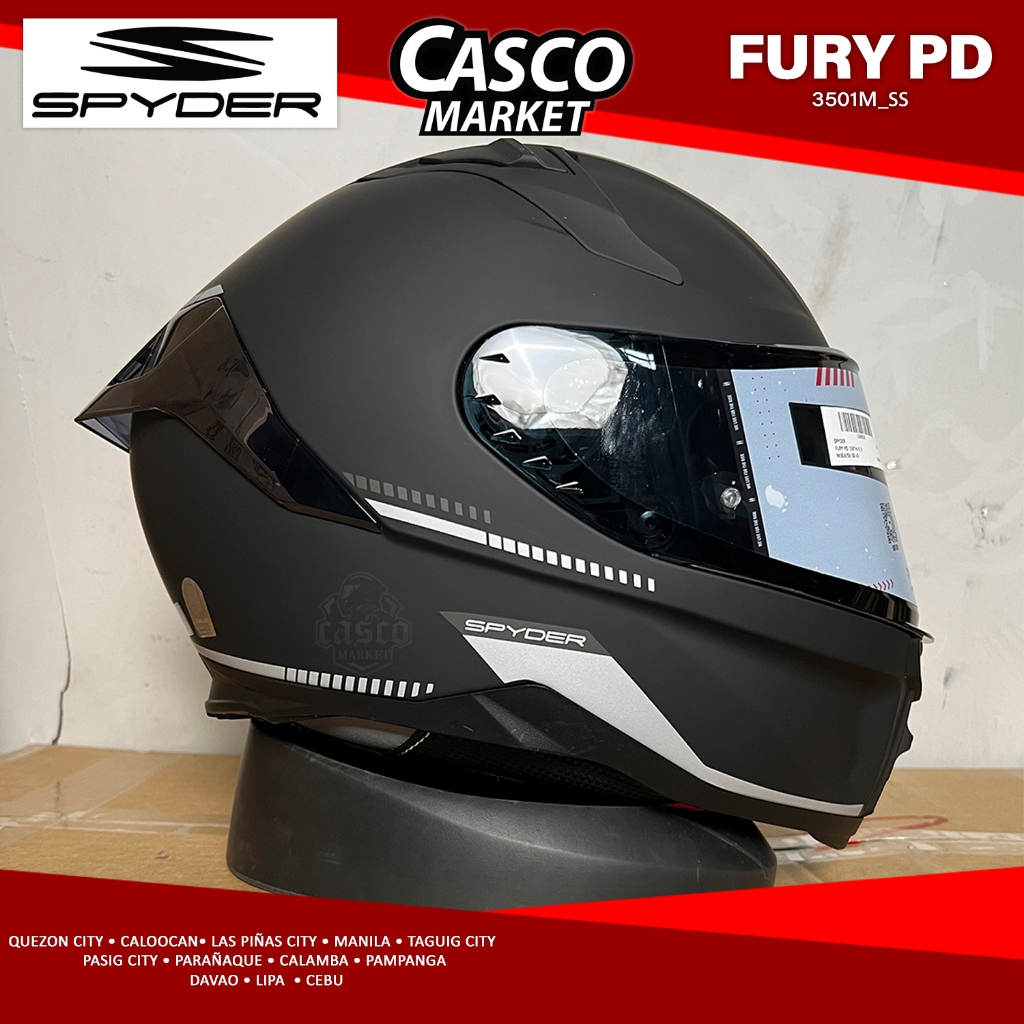 SPYDER FURY PD FULL FACE DUAL VISOR MOTORCYCEL HELMET | Shopee Philippines