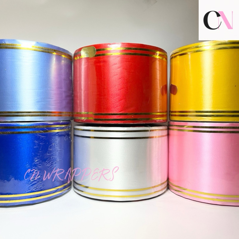 China Ribbon/ Linear Gold Lining 8cm*50yards | Shopee Philippines