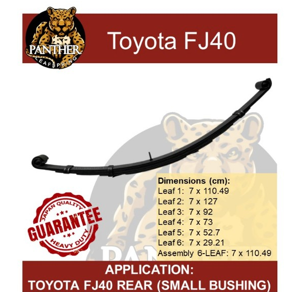 Molye / Leaf Spring for Toyota Land Cruiser FJ40 Rear "SMALL BUSHING ...