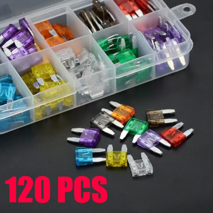120PCS auto blade fuse small and standard insert car fuse 2-35A Fuse ...
