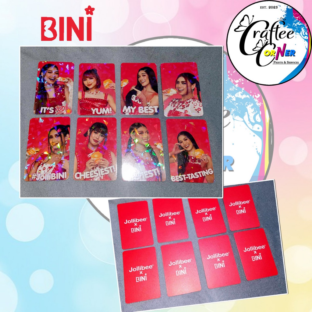 Bini x Jollibee (Jollibini Photocads with Chip Bag) | Shopee Philippines