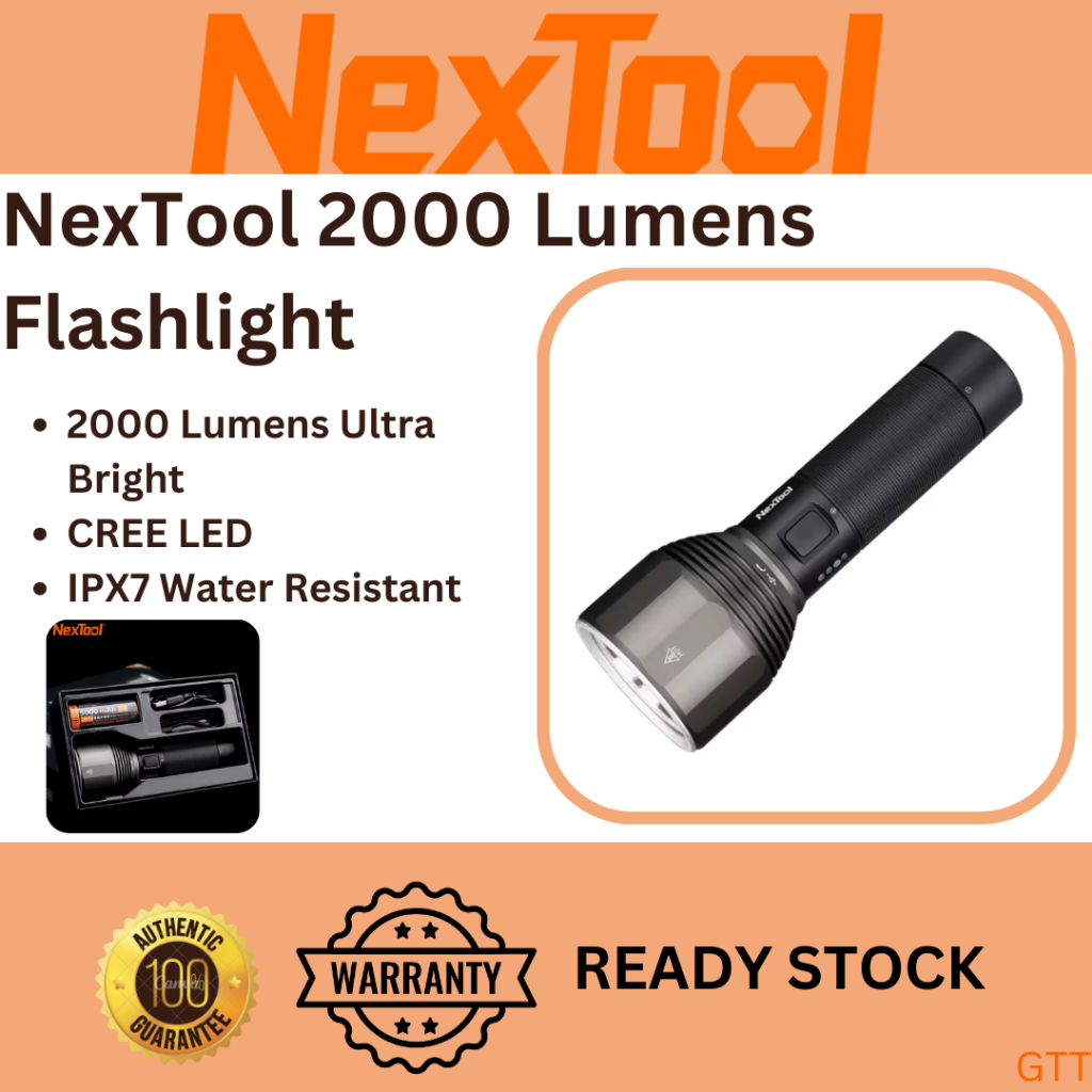 Nextool 2000 Lumens Outdoor Flashlight | Shopee Philippines