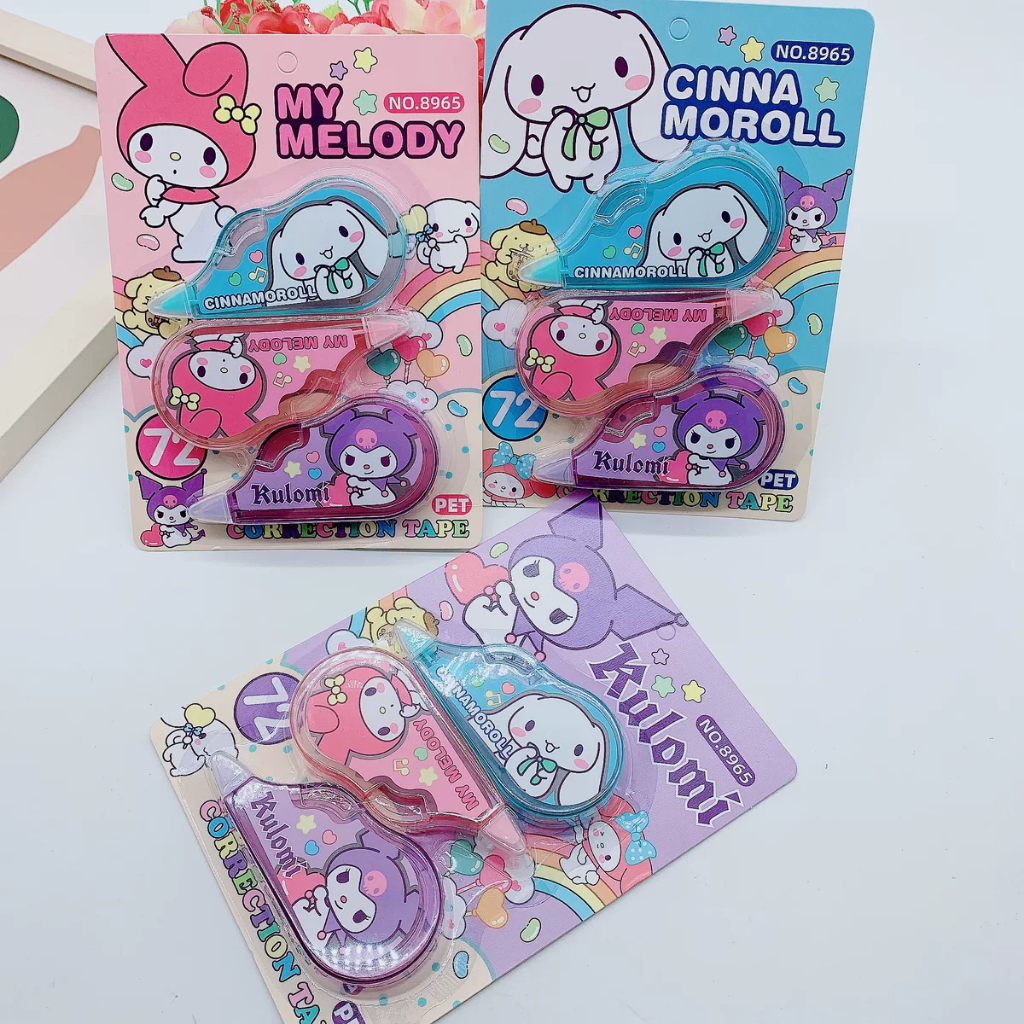 3pcs set of correction tape kulomi Sanrio cinnamon roll cute | Shopee ...