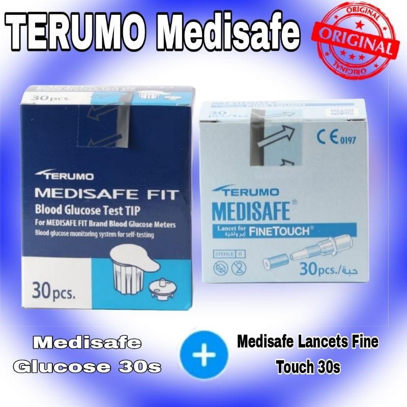 Terumo MEDISAFE FIT BLOOD GLUCOSE TEST TIP (30pcs/BOX)+MEDISAFE ...