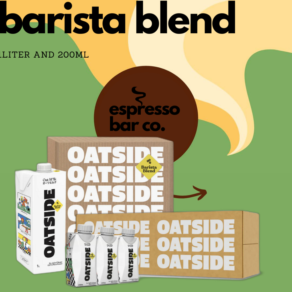 Oatside Barista Blend Oat Milk (1L X 6 Pack) & Pocket Packs (200ml X 24 ...