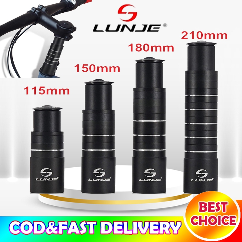 LUNJE Bicycle Handlebar Fork Stem Rise Up Extender Mountain Bike Handle ...