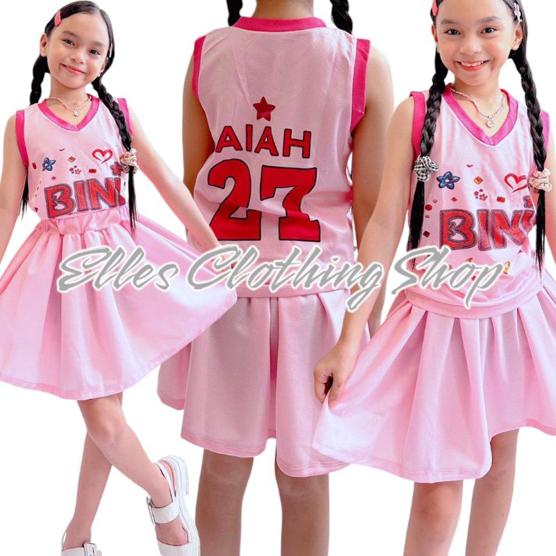 BINI JERSEY TERNO SKIRT FOR KIDS(large 1-3 XL 4-6 2XL 7-10) | Shopee ...