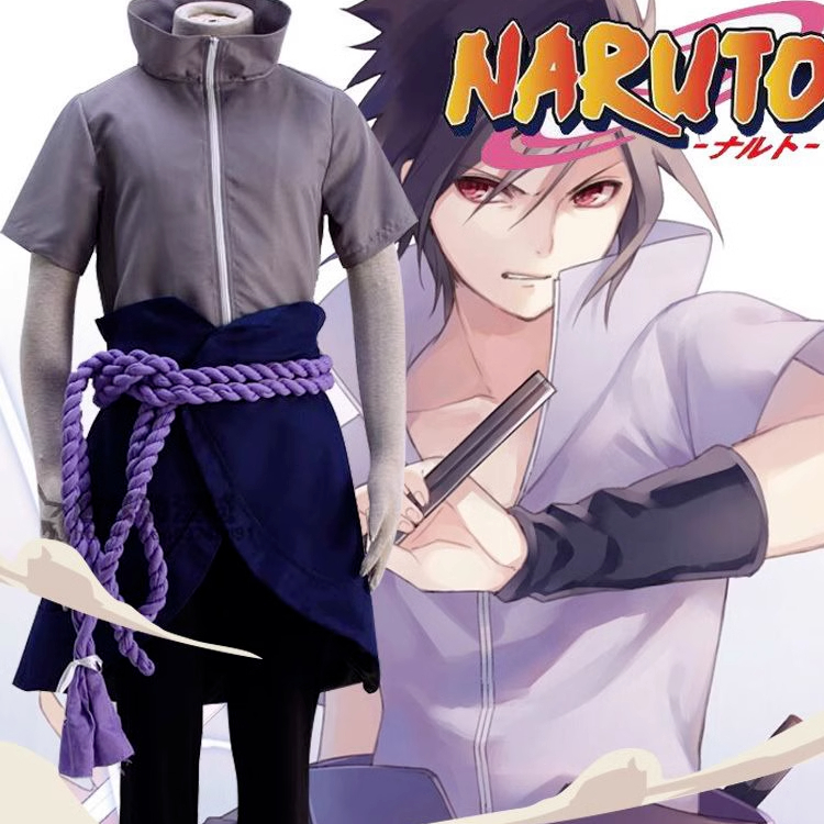 Anime Costume Sasuke Cosplay Full Set For Unisex Halloween Party Suit ...