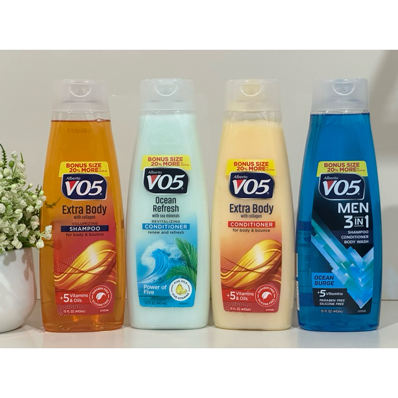 ALBERTO V05 SHAMPOO / CONDITIONER 443ML | Shopee Philippines