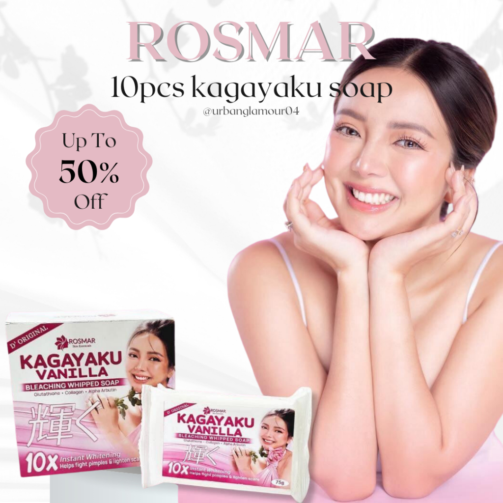 Original 10PCS Rosmar Kagayaku Soap Effective Whitening Soap Fda ...