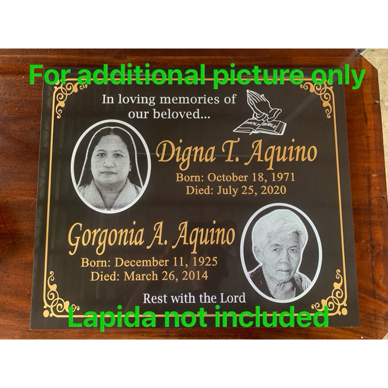 ADDITIONAL PICTURE LAPIDA, high quality, permanent engraved | Shopee ...