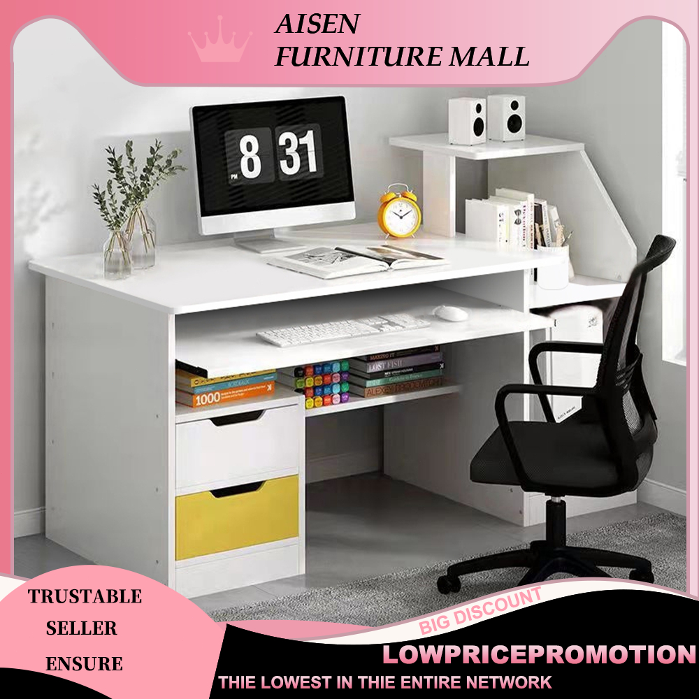 AISEN High Qualify Computer Table With Drawer Study Desk Office Desk ... AISEN High Qualify Computer Table With Drawer Study Desk Office Desk ...