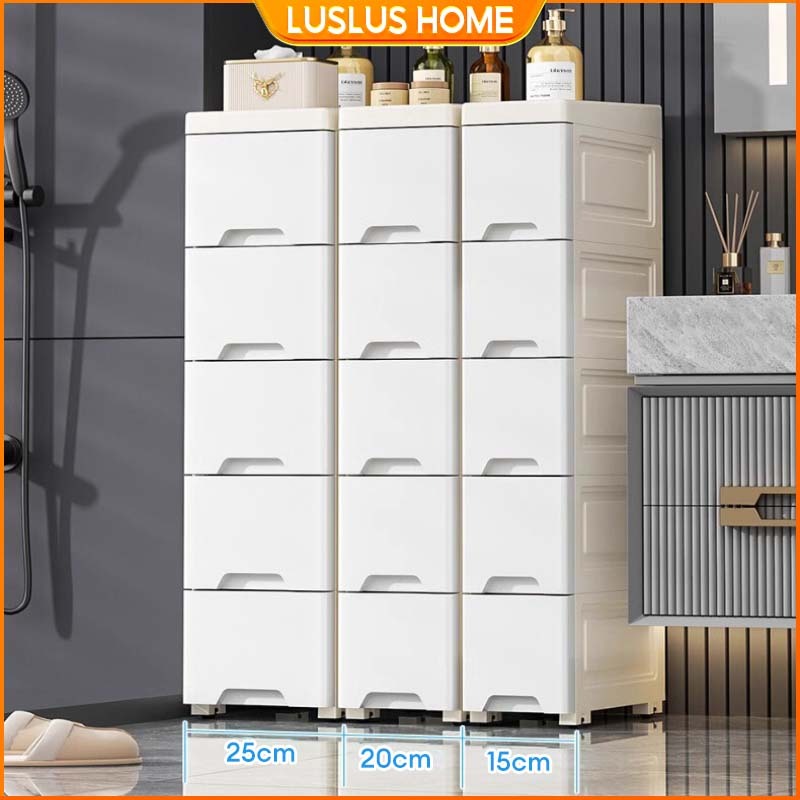 LUS Slim Drawer Organizer Kitchen Storage Cabinet Small Grocery Cabinet ...