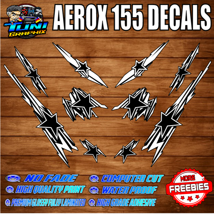 AEROX 155 V2 Rising Star New Decals (Black Series) | Shopee Philippines
