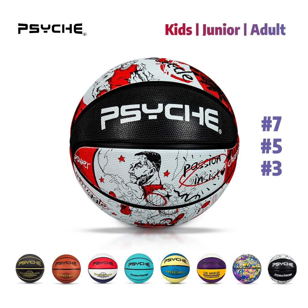 「Psyche」 Original Basketball Ball Size 3 Size 5 Size 7 Kids Youth (with ...