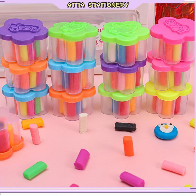 12 Colors Mini Super Light Clay Children Bouncing Clay Air Dry Clay ...