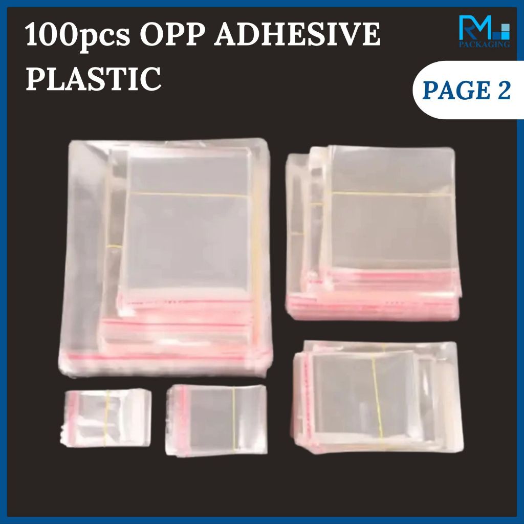 (Page 2) 100pcs OPP Plastic with Adhesive Packaging Plastic Bag for ...