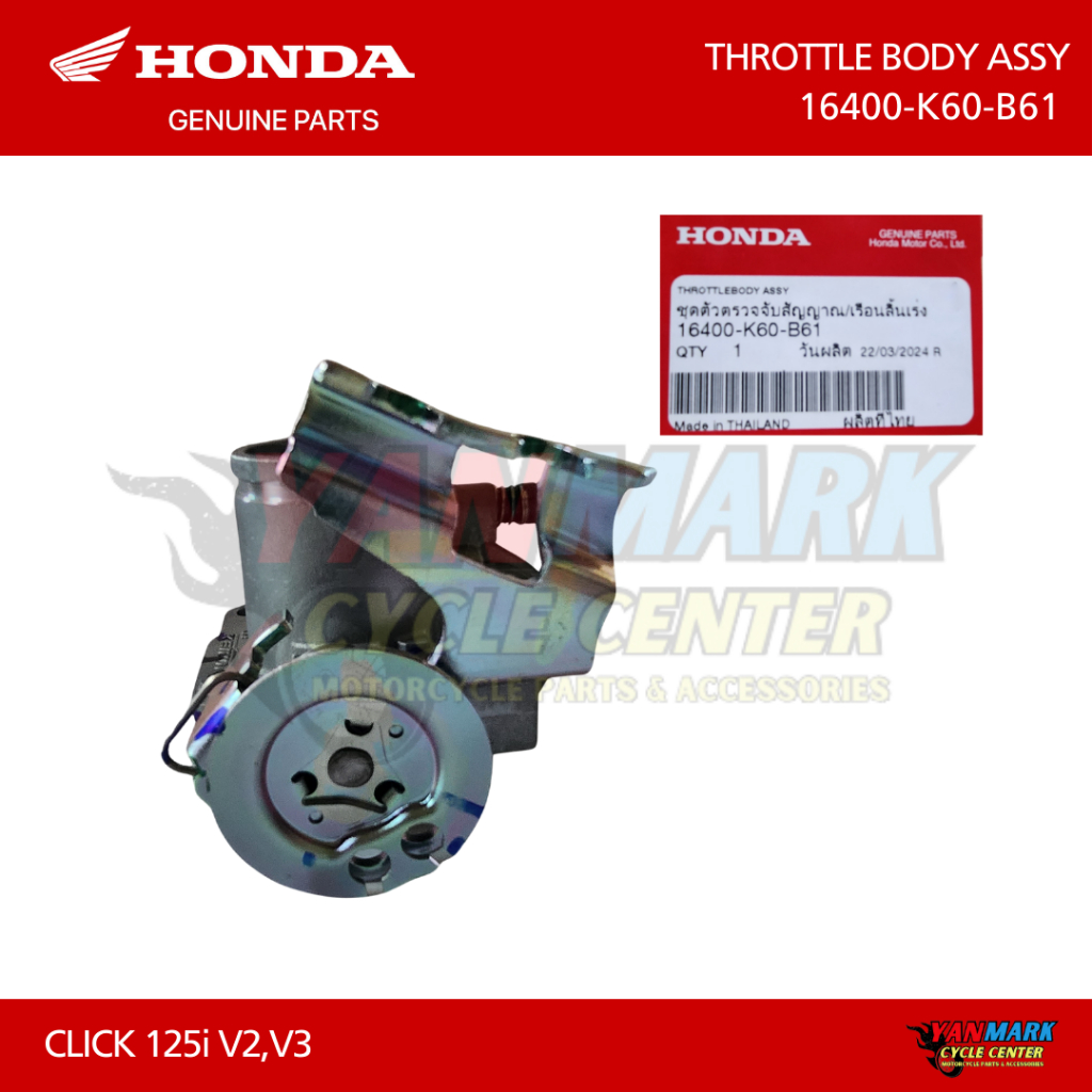 ORIGINAL HONDA - THROTTLE BODY ASSY - CLICK 125i (V2,V3) - 16400-K60 ...
