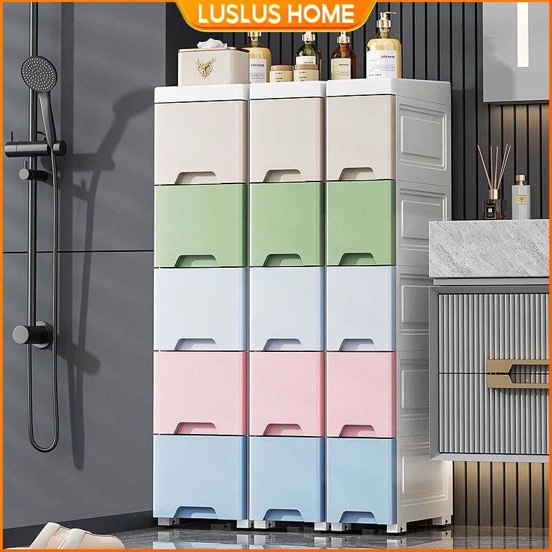 LUS Slim Drawer Organizer Kitchen Storage Cabinet Small Grocery Cabinet ...