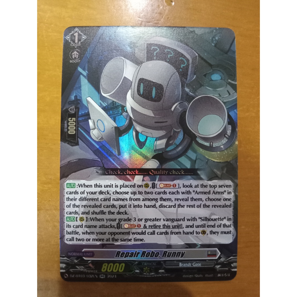 CFV Repair Robo, Runny RR DZ-BT03 Brandt Gate Cardfight Vanguard English | Shopee Philippines