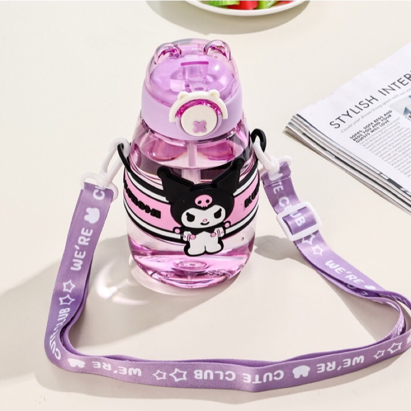 600ml plastic Kawaii Kids Water Kuromi bote water Melody bote Sanrio ...