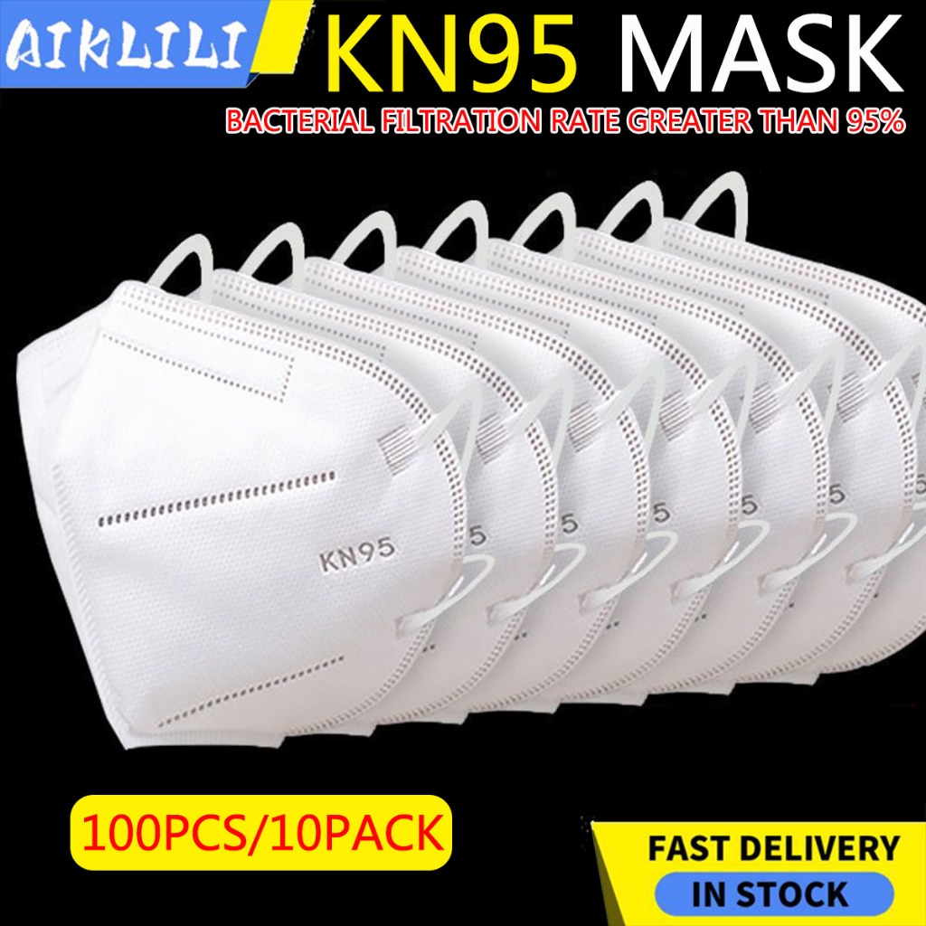 balck/white Kn95 Facemask N95 Masks Respirator Mask 50 Pcs 100 Pcs K95 ...