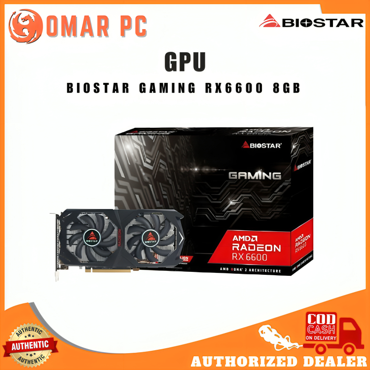 BRANDNEW BIOSTAR GAMING RX 6600 8GB GPU | Shopee Philippines