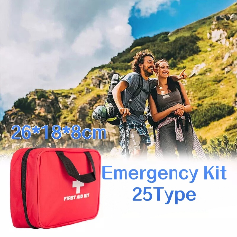 25 PCS Portable Emergency Kit, Medical Charter Carrying Portable Health ...