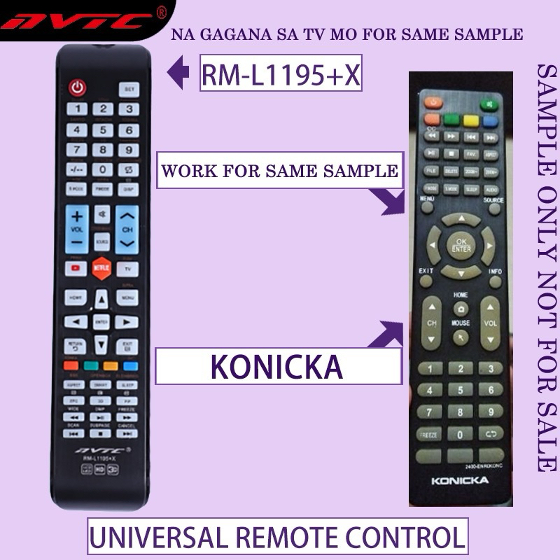 Universal remote control for KONICKA the smart tv remote na gagana sa ...