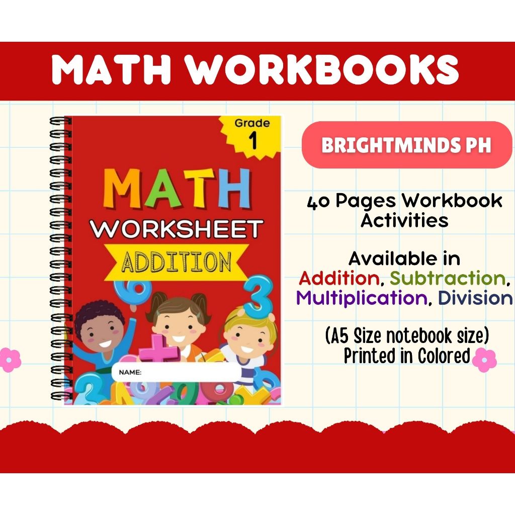 Math Workbook for Grade 1 Addition,Subtraction,Multiplication,Division ...