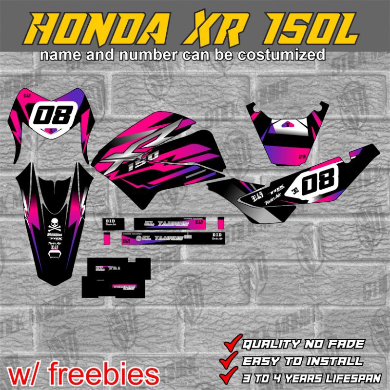 Honda XR 150L decals stickers, laminated | Shopee Philippines