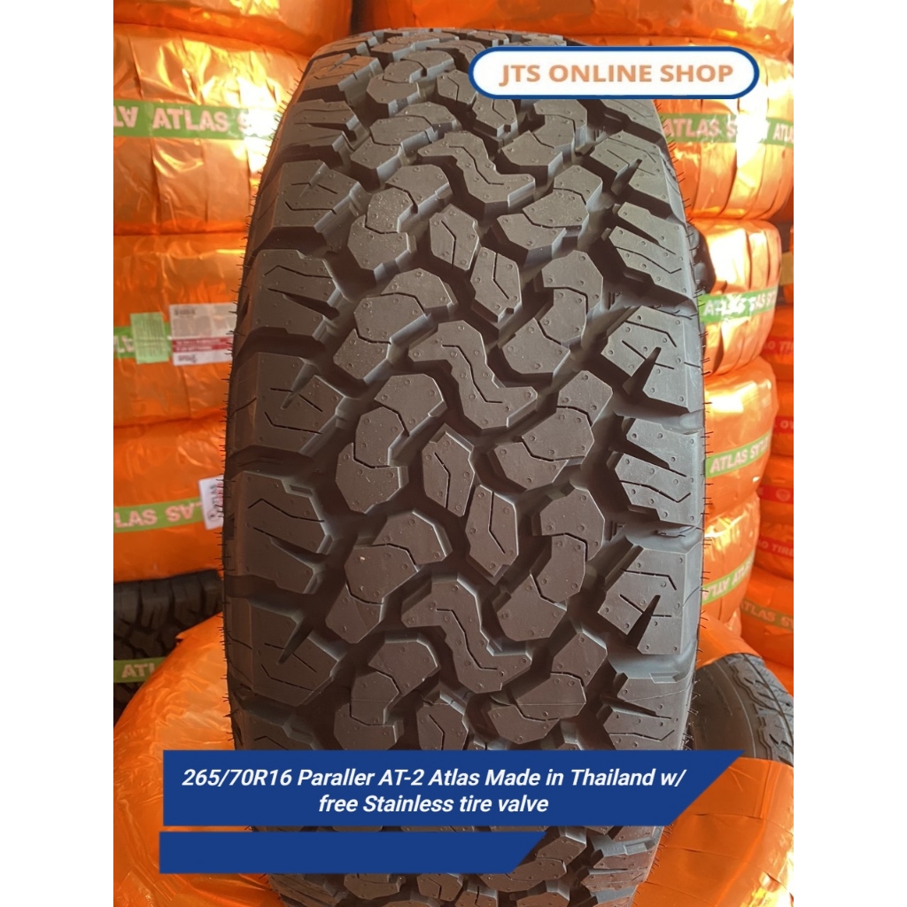 265/70R16 Paraller AT-2 Atlas Made in Thailand w/ free Stainless tire valve | Shopee Philippines