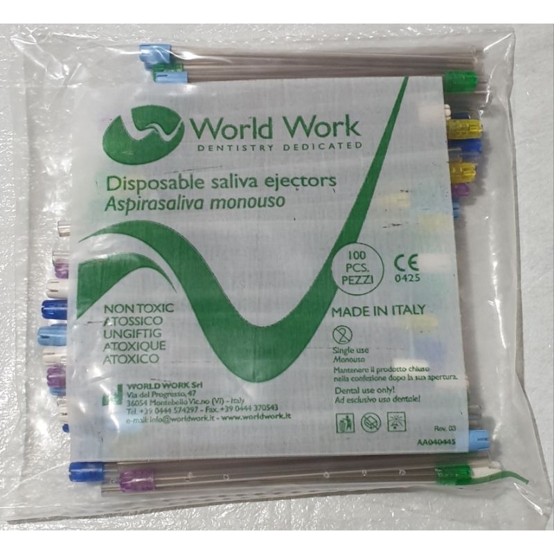 Disposable Saliva Ejectors (WORLD WORK) : 100 pieces per pack | Shopee ...
