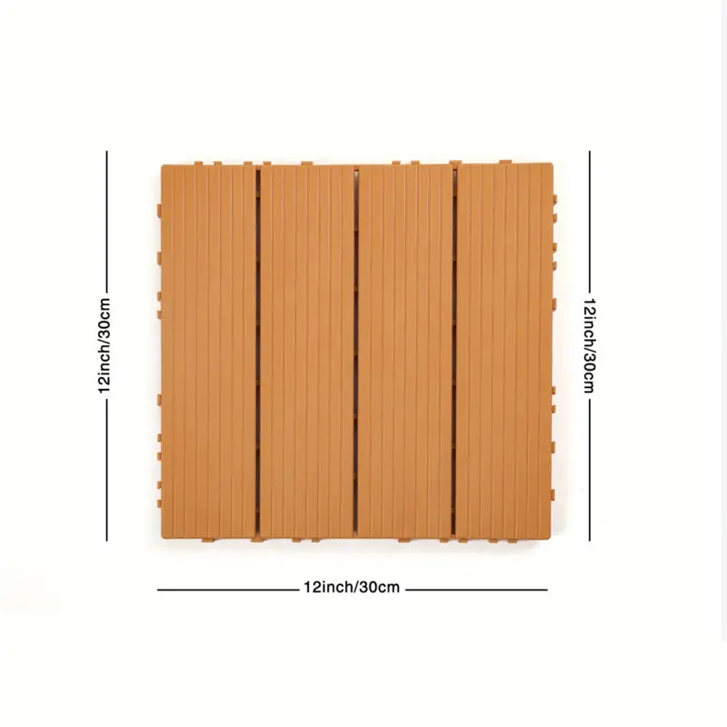 PVC Floor Decking tiles Indoor Outdoor DIY Interlocking Tiles for Porch ...