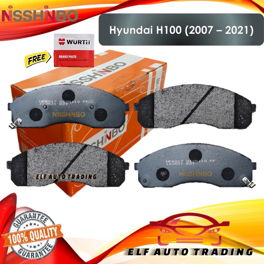 Genuine Nisshinbo Front Brake Pads for Hyundai H100 (2007 - 2021 ...