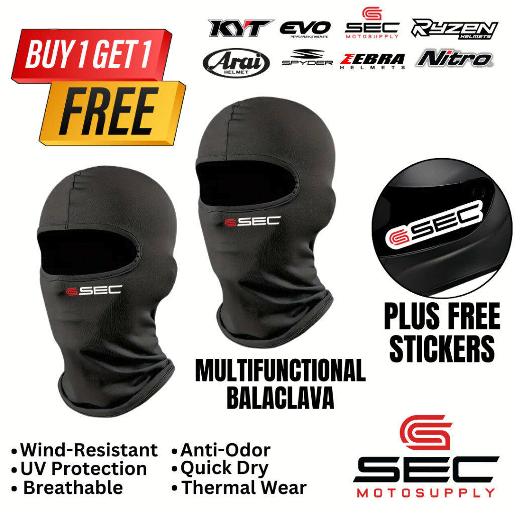 BUY 1 TAKE 1 FULL FACEMASK BALACLAVA FOR MOTORCYCLE WITH FREE STICKERS ...