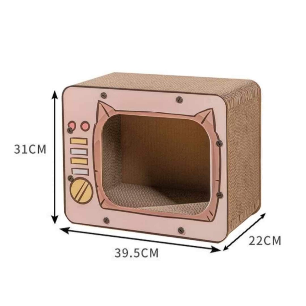 Creative TV Cat Scratching Board Cube Cat Nest Corrugated Paper Cat ...