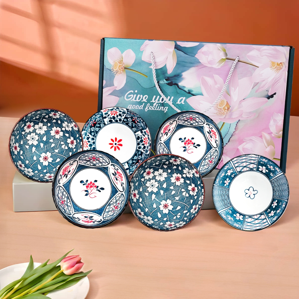 [COD]Premium Set Bowls Colorful Motifs/Hampers Souvenir Bowls Gifts ...
