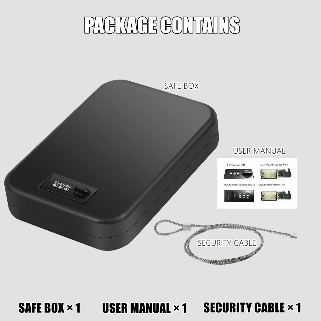 Anti-pry Safes Password Safes Portable Car Safebox Valuables Jewelry ...