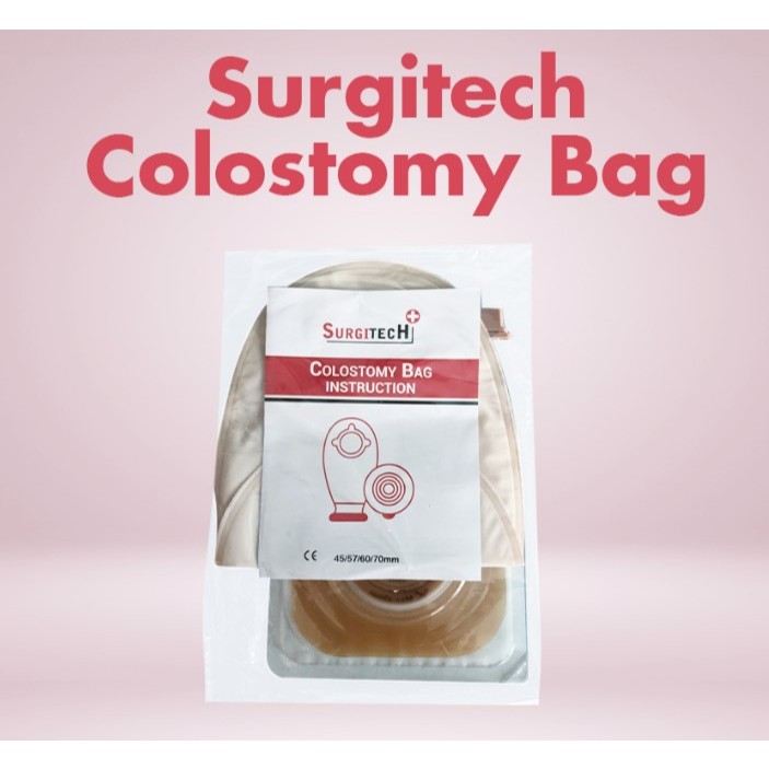 (L&L-J) Surgitech Disposable Colostomy Bag 70mm - Stomach Bag for ...