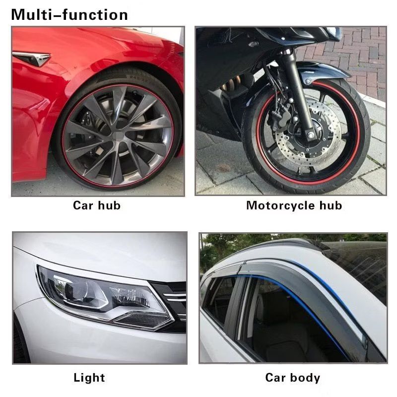 universal 8m car wheel rim protector decor decoration strip,for 4 wheel ...
