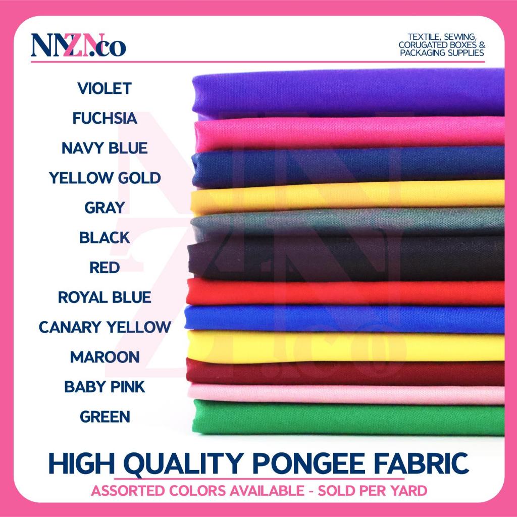 NNZN (Sold per Yard) High Quality Pongee Fabric - Assorted Colors ...