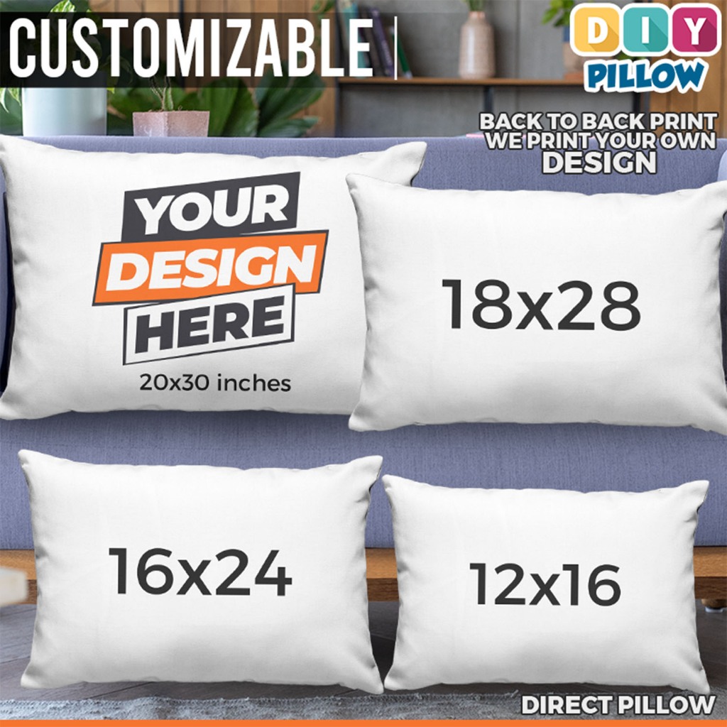 DIY Pillow Customized Design /Pictures, Text Full print throw Pillows ...