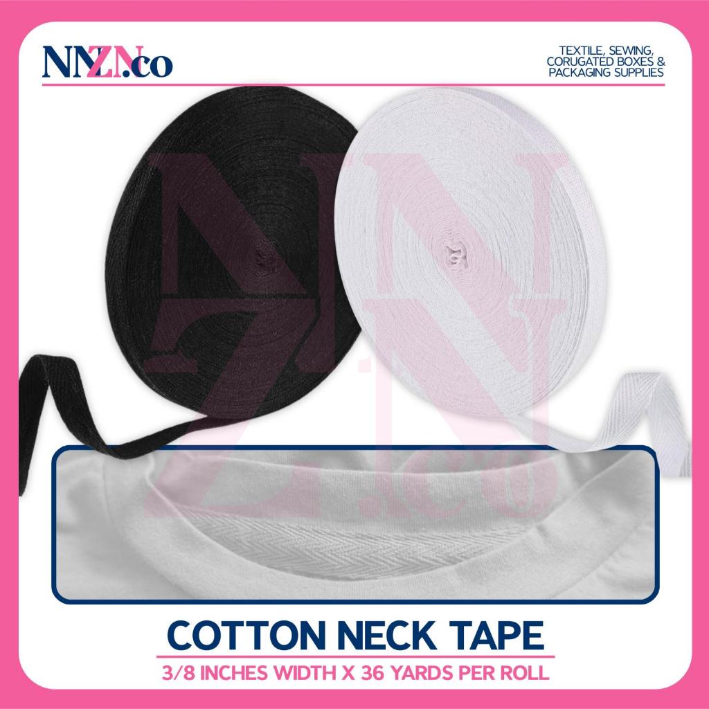 NNZN 3/8 Inches Cotton Neck Tape 36 Meters Roll | Shopee Philippines