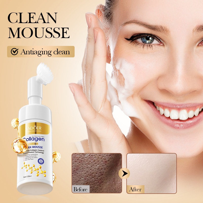 SADOER Collagen Anti-Aging Cleansing Mousse Foaming Cleanser (with ...